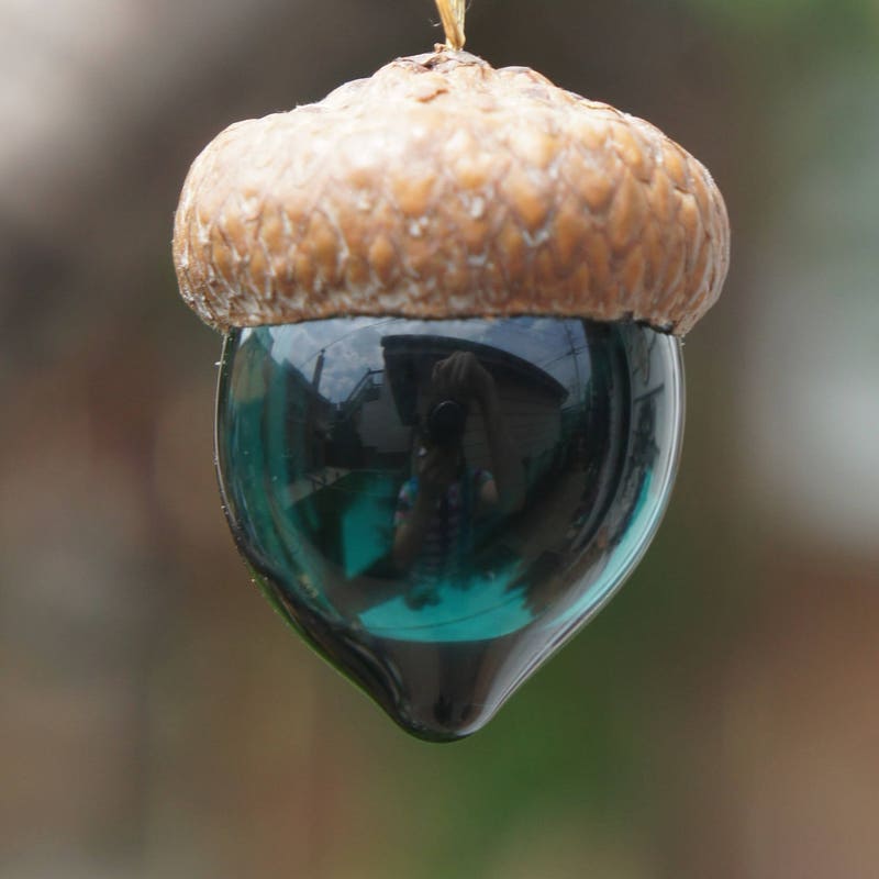 Glass Acorns - Etsy