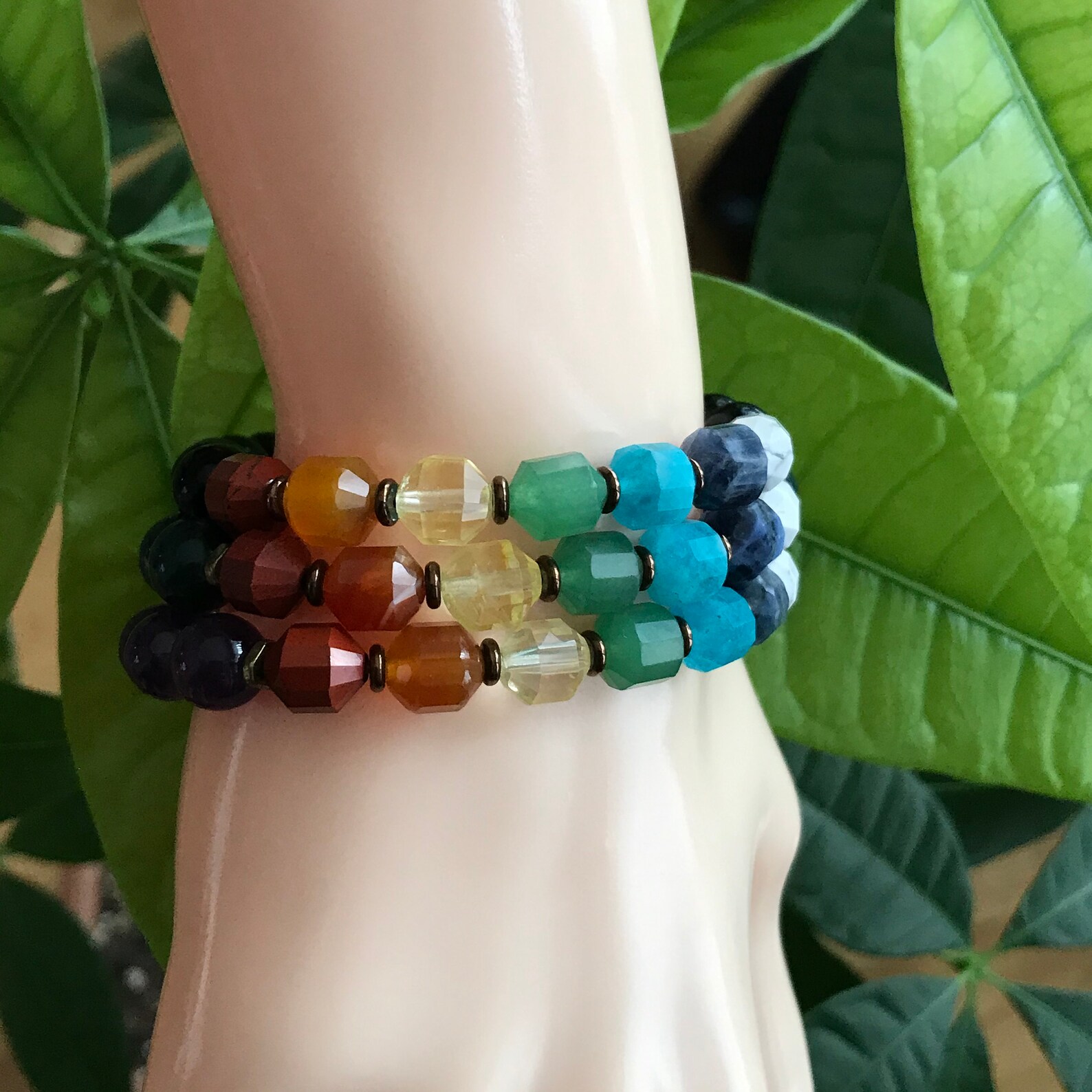 Unisex 7 Chakra Bracelet Yoga Bracelet Protection Bracelet - Etsy