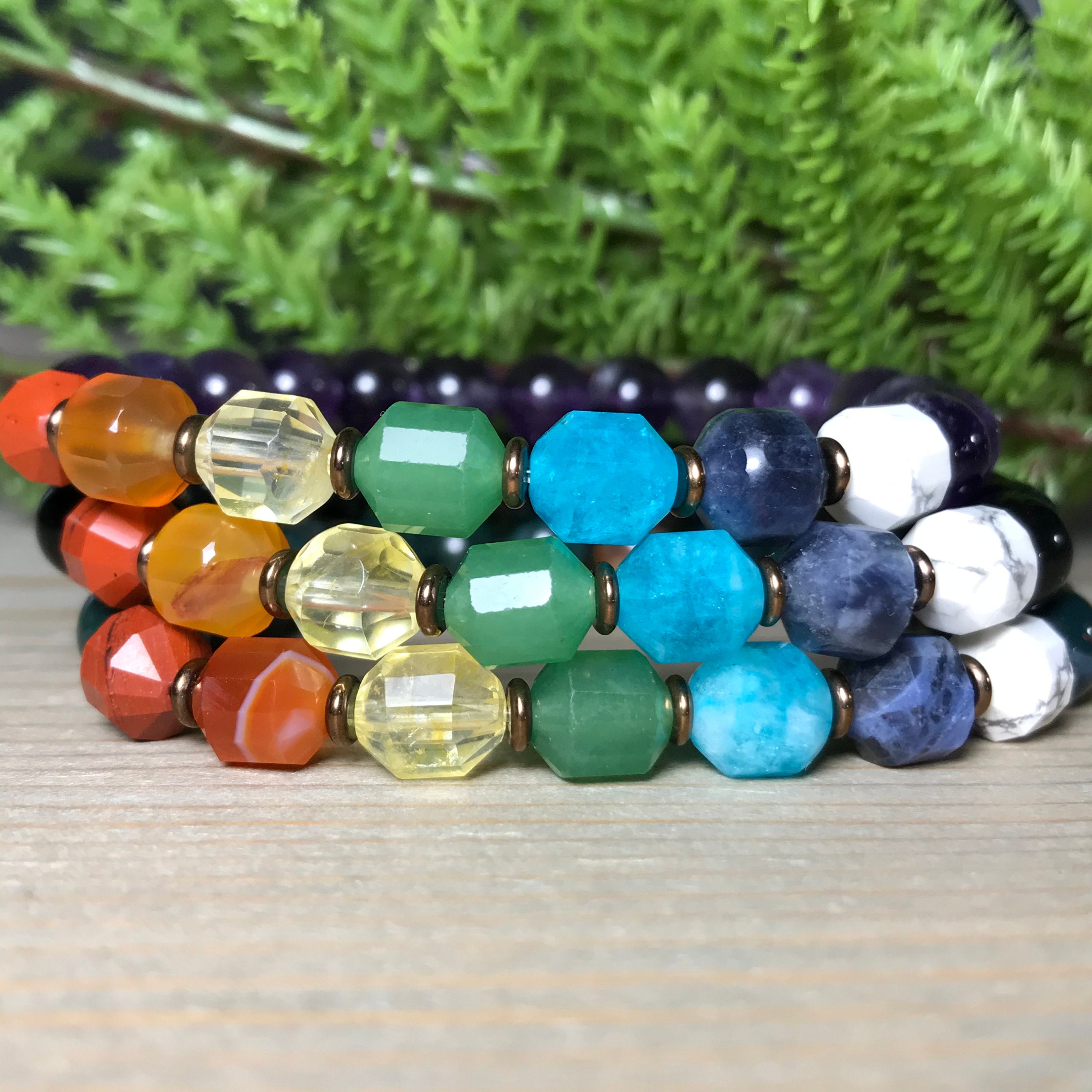 Unisex 7 Chakra Bracelet Yoga Bracelet Protection Bracelet - Etsy