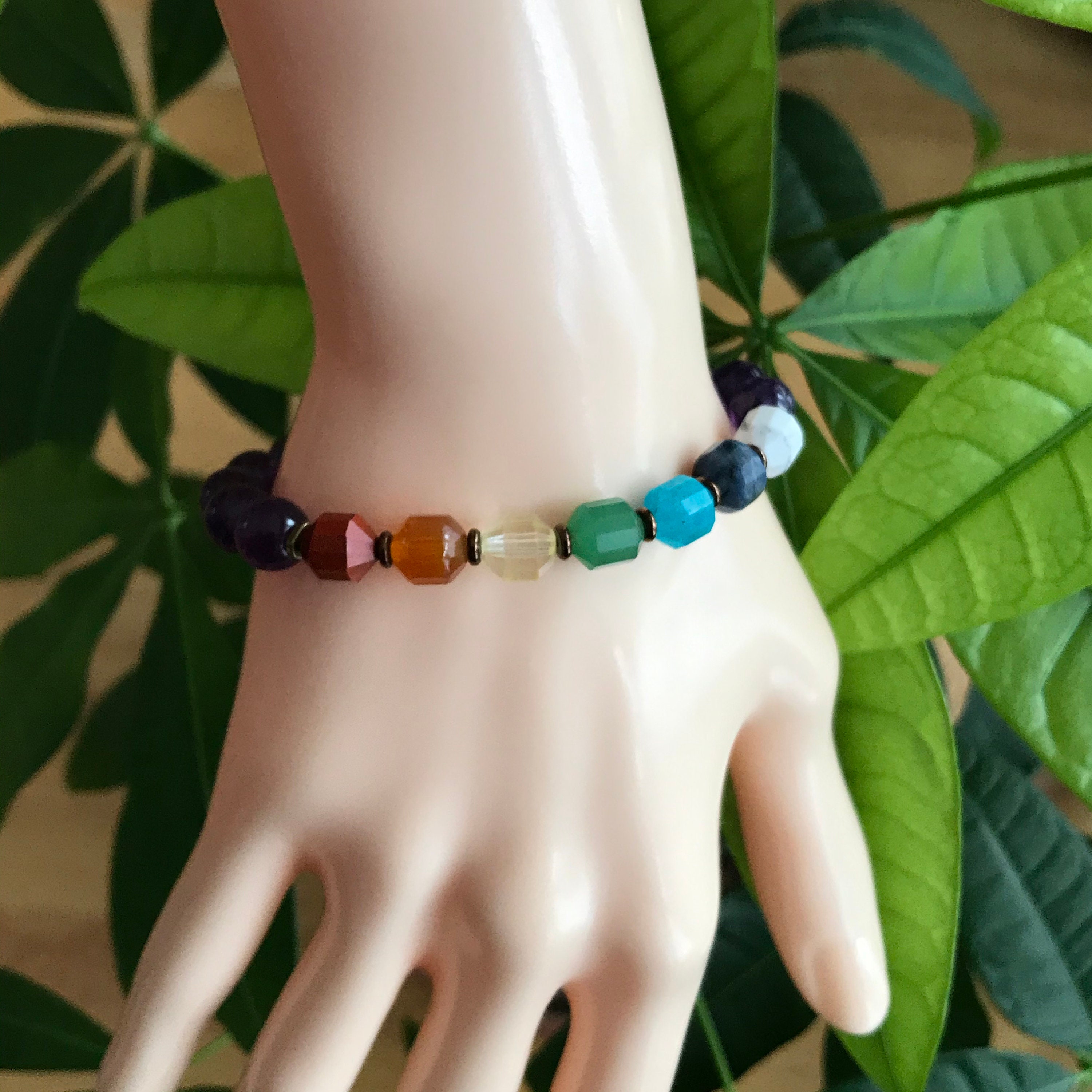 Unisex 7 Chakra Bracelet Yoga Bracelet Protection Bracelet - Etsy