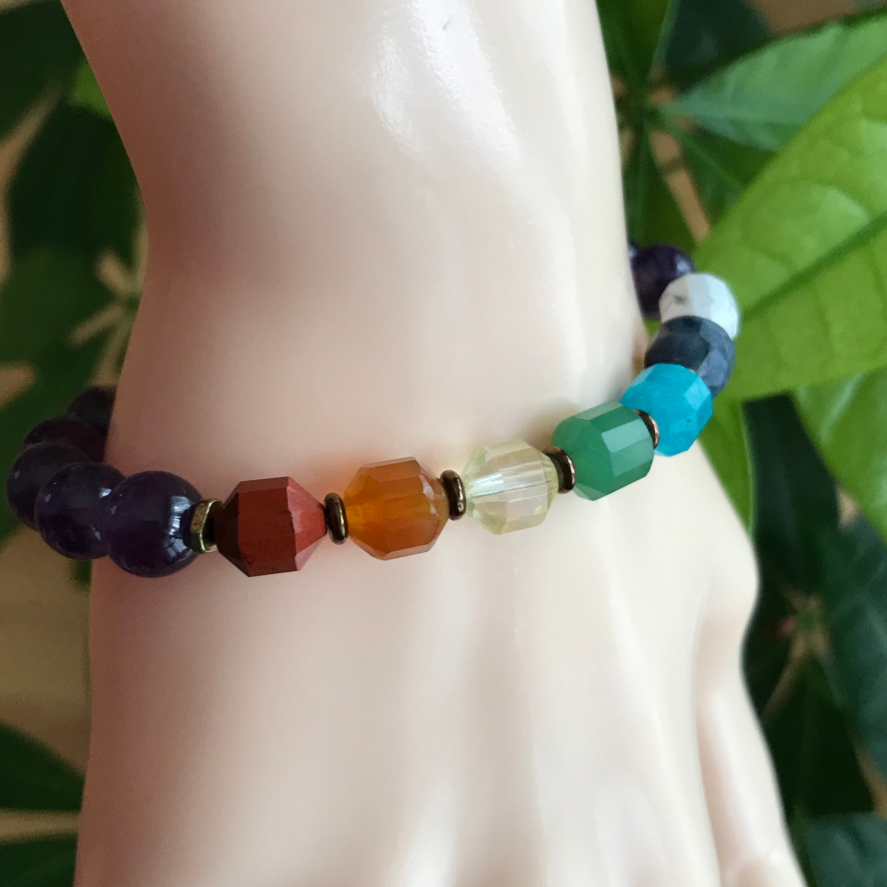 Unisex 7 Chakra Bracelet Yoga Bracelet Protection Bracelet - Etsy