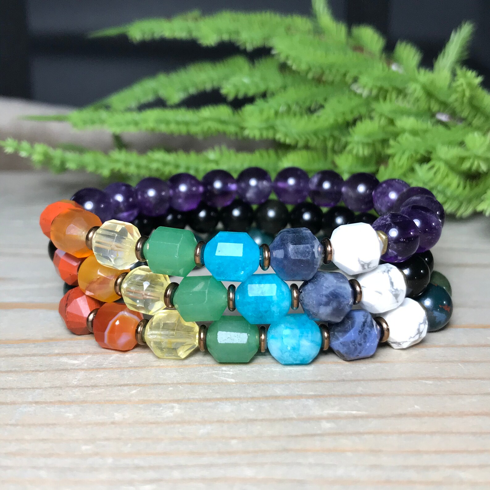 Unisex 7 Chakra Bracelet Yoga Bracelet Protection Bracelet - Etsy