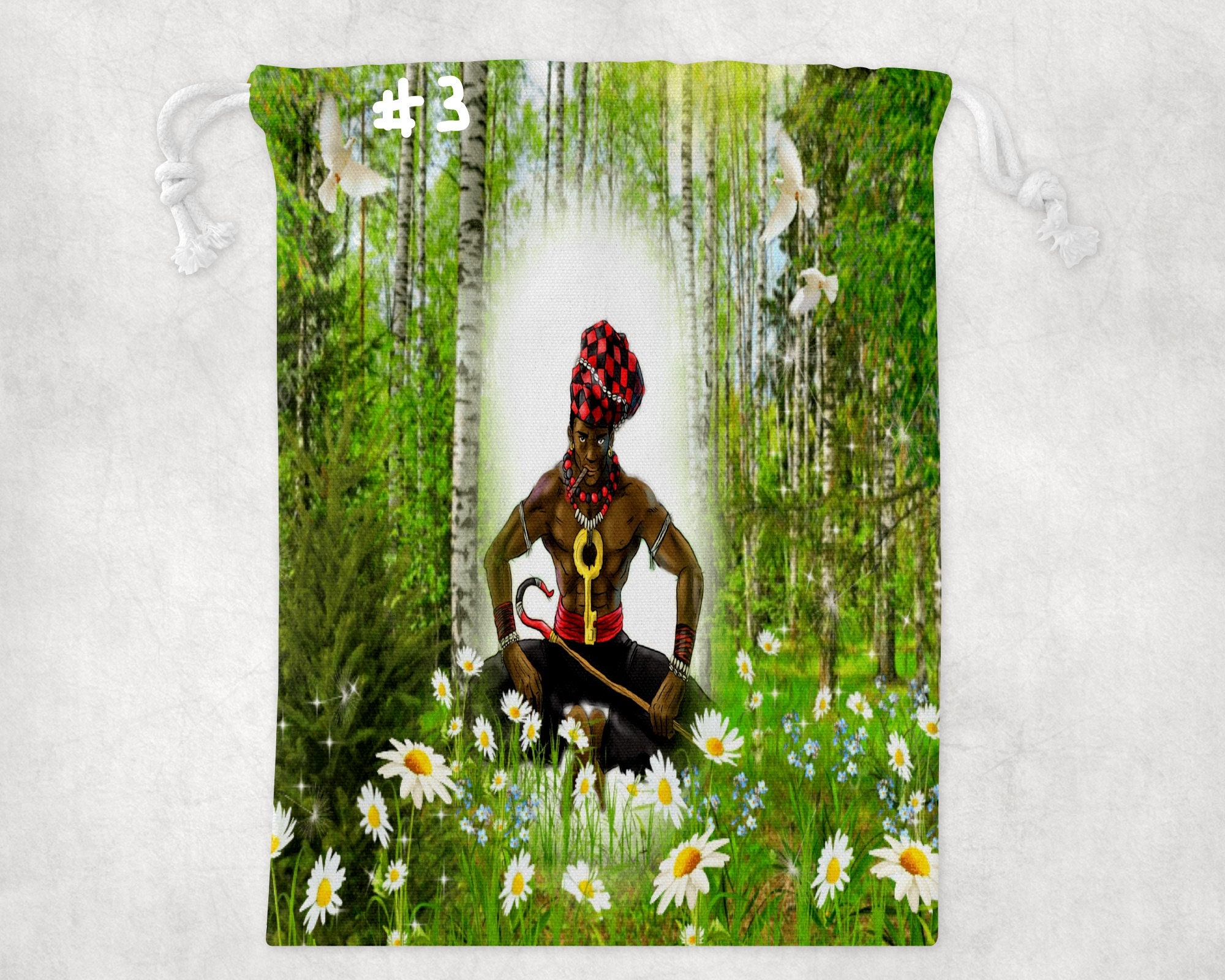 Elegua Bolsa, Bolsitas, Pouches for Caracoles, Cowries, Beads, Crystals ...