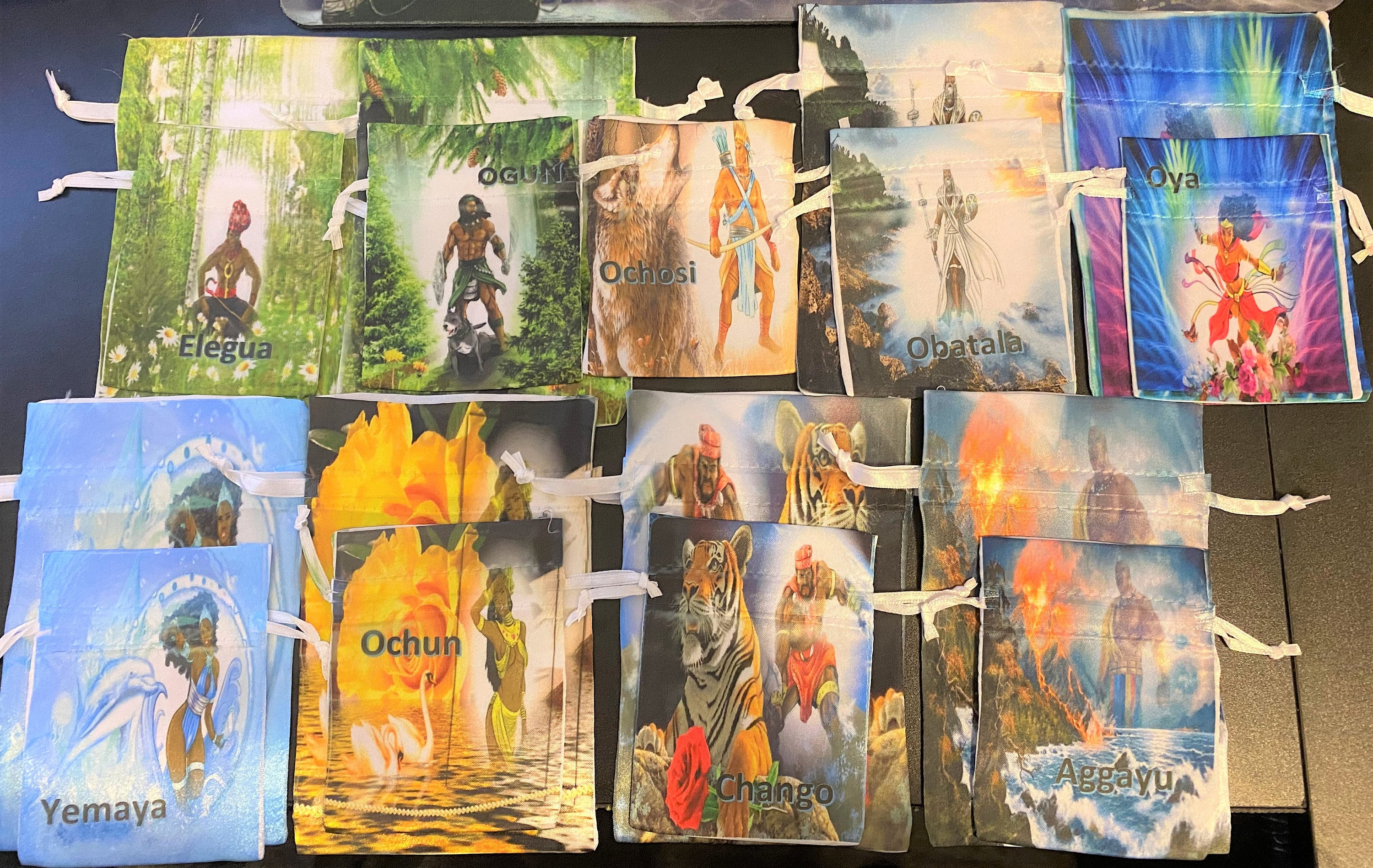 Obatala Bolsa, Bolsitas, Pouches for Caracoles, Cowries, Beads ...