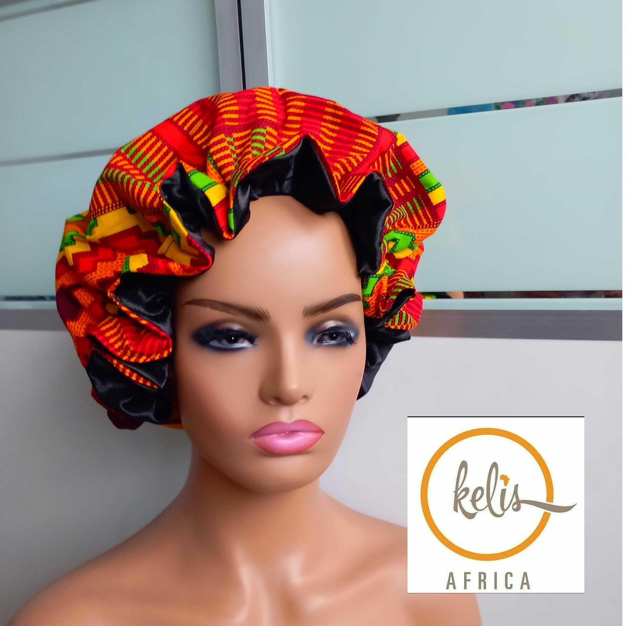 Xtra Large African Print Satin Bonnet: Cotton Ankara - Etsy