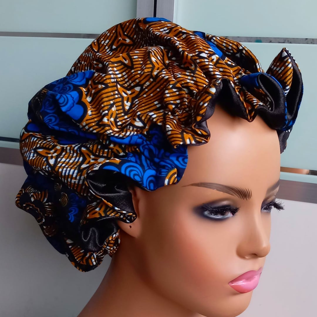 Xtra Large African Print Satin Bonnet: Cotton Ankara - Etsy