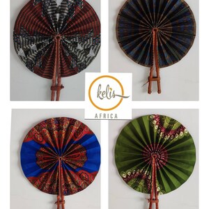 Supersize African Print Fan/ African Print Folding Hand Fan/ - Etsy