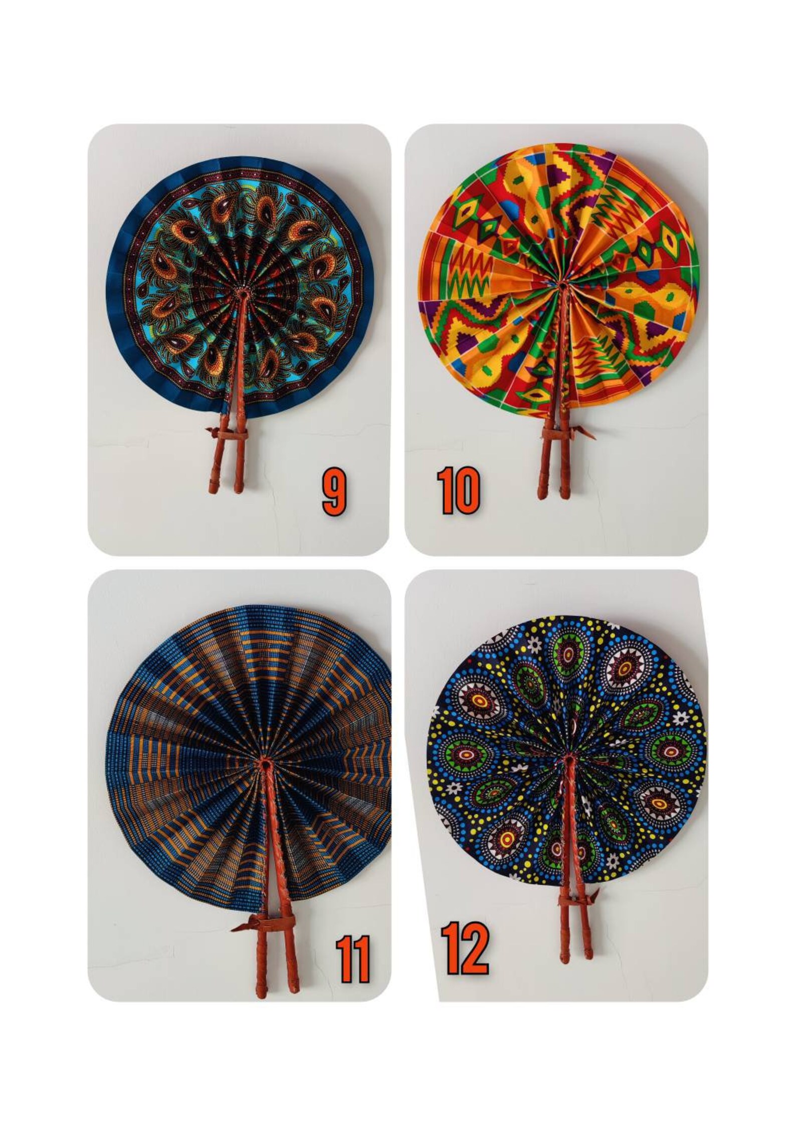 Supersize African Print Fan/ African Print Folding Hand Fan/ | Etsy