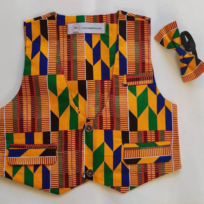African Print Vest - Etsy