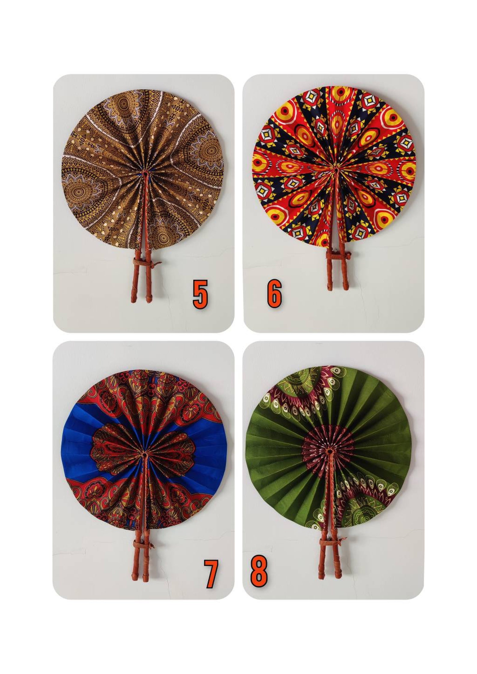 Supersize African Print Fan/ African Print Folding Hand Fan/ | Etsy