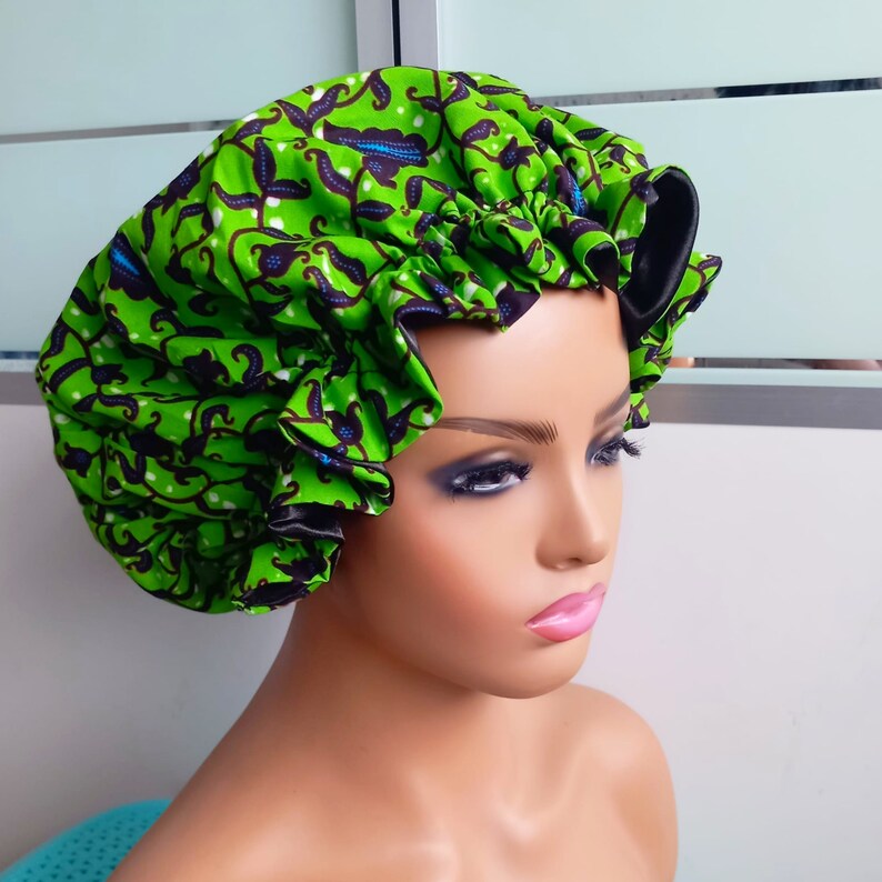 Xtra Large African Print Satin Bonnet: Cotton Ankara - Etsy