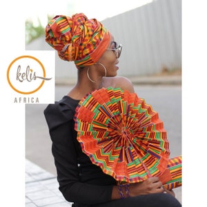 Supersize African Print Fan/ African Print Folding Hand Fan/ - Etsy