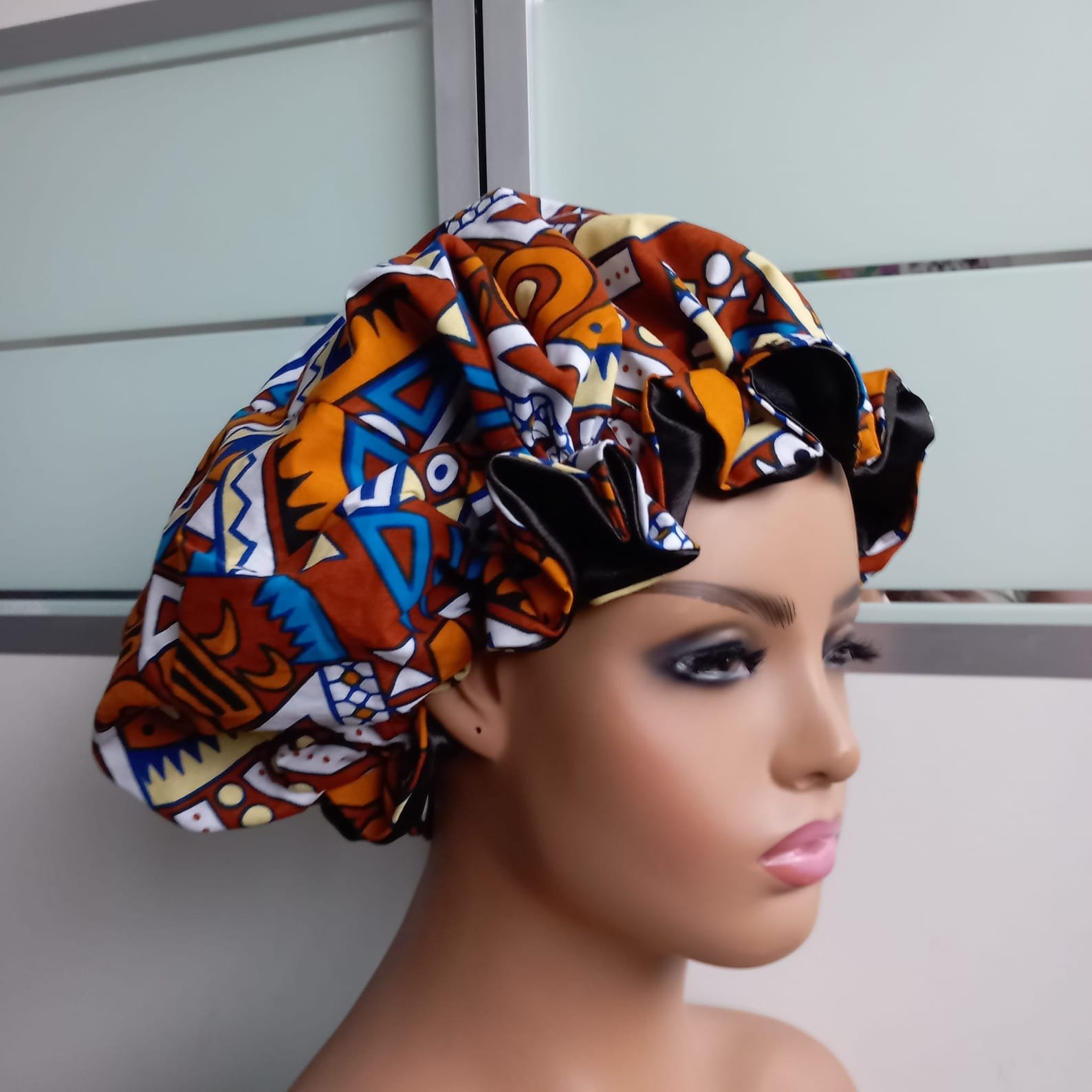Xtra Large African Print Satin Bonnet: Cotton Ankara - Etsy