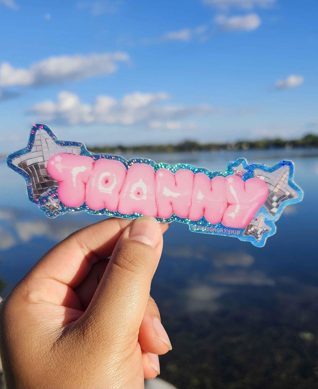 Trans Sticker, Transgender Glitter Decal, Pride - Etsy