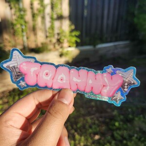 Trans Sticker, Transgender Glitter Decal, Pride - Etsy