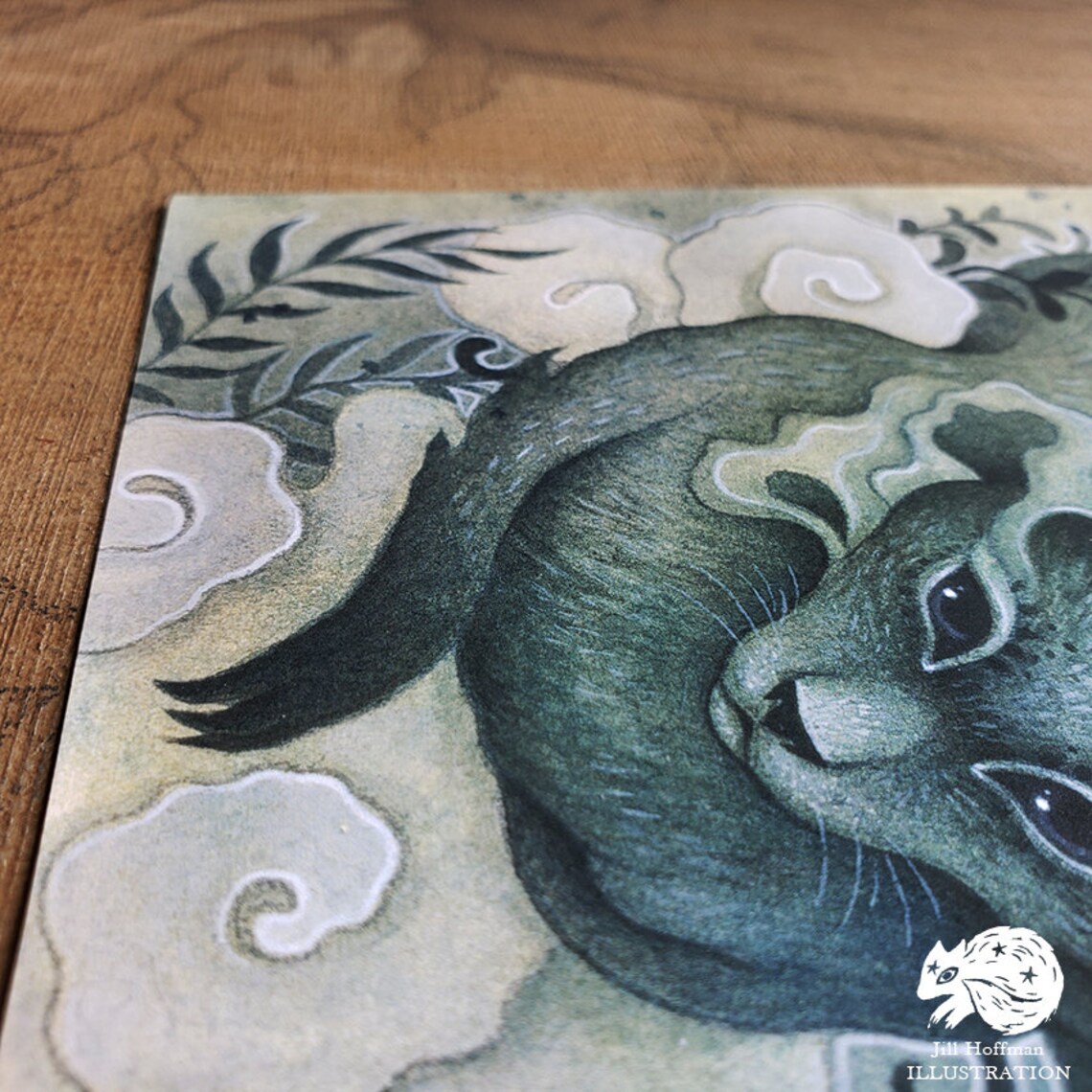 Ethereal Cat Matagot Spirit Print - Etsy