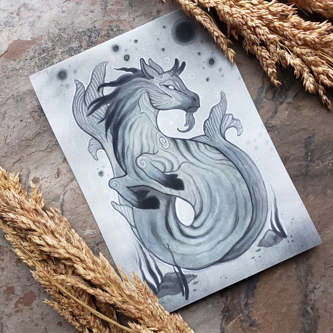 The Kelpie // 5x7 Mythological Creature Art - Etsy