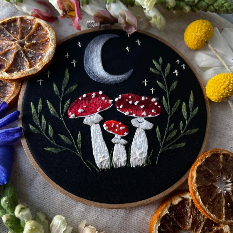 Custom Fungi/mushroom Embroidery and Home Decor - Etsy