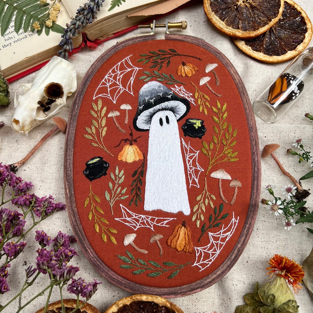 Embroidery Pattern: Goth Spooky Ghost - Etsy