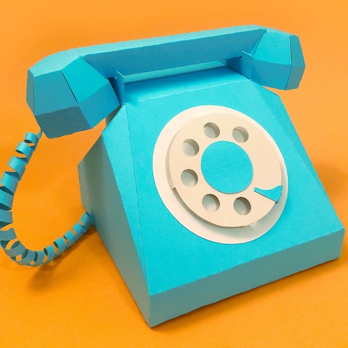 DIY Papercraft Retro Telephone Instant Download Printable - Etsy