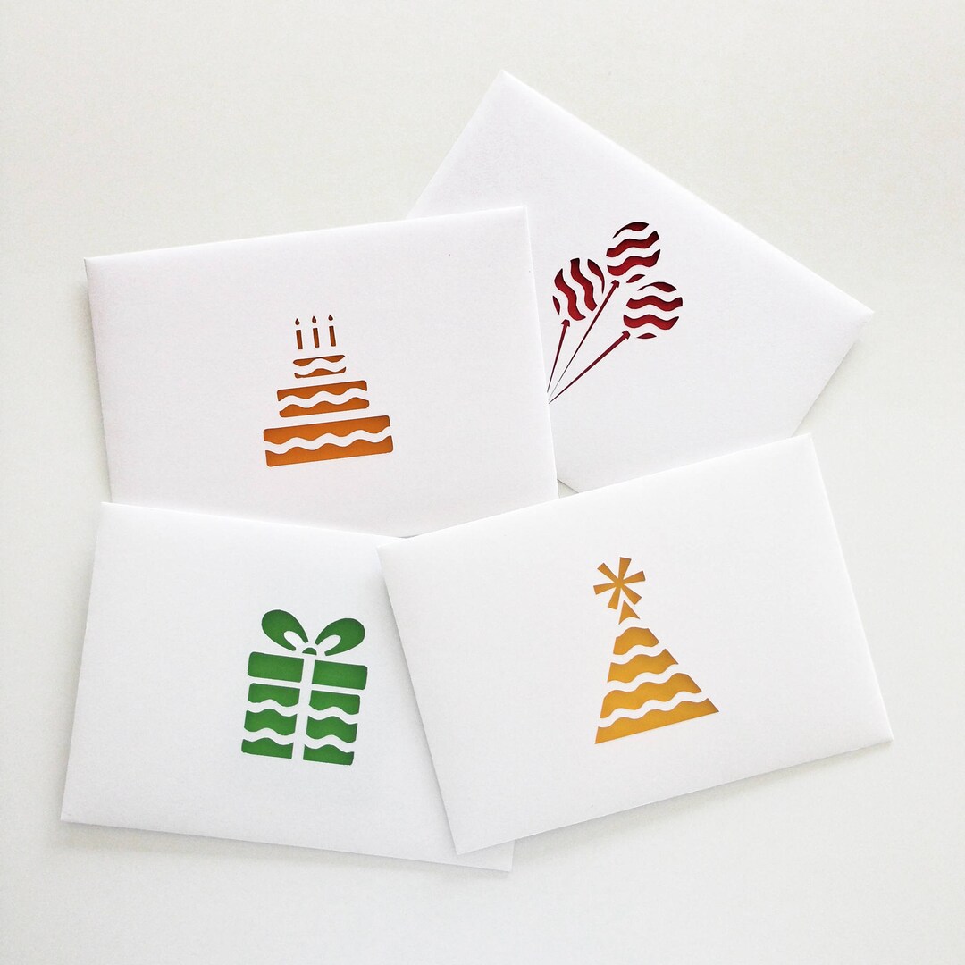 DIY Birthday Party Cards Instant Download Printable Papercut Cards ...