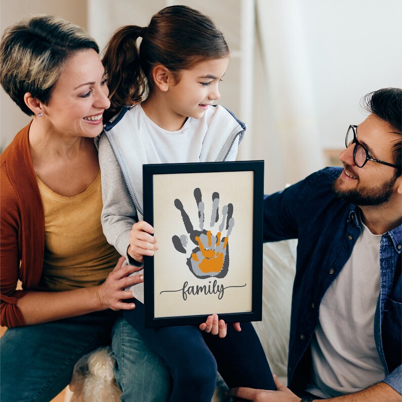 Family Handprint / Children Siblings Kids Baby Mom Mum Dad / Keepsake ...