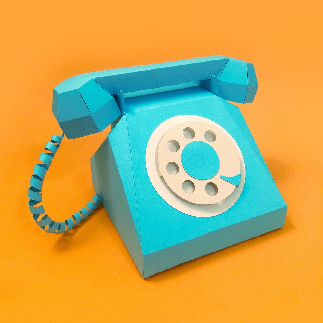 DIY Papercraft Retro Telephone | Instant Download | Printable ...