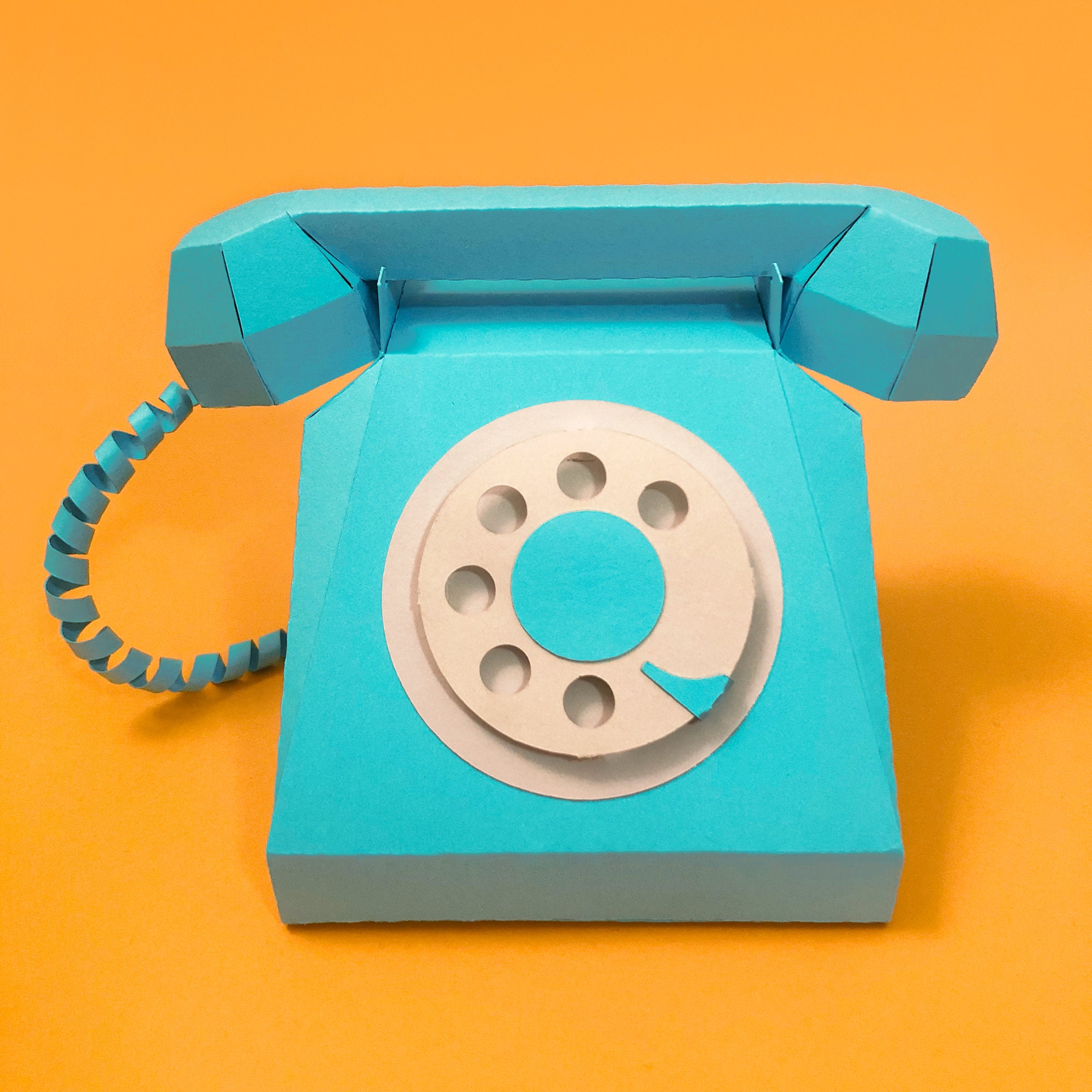 DIY Papercraft Retro Telephone | Instant Download | Printable ...