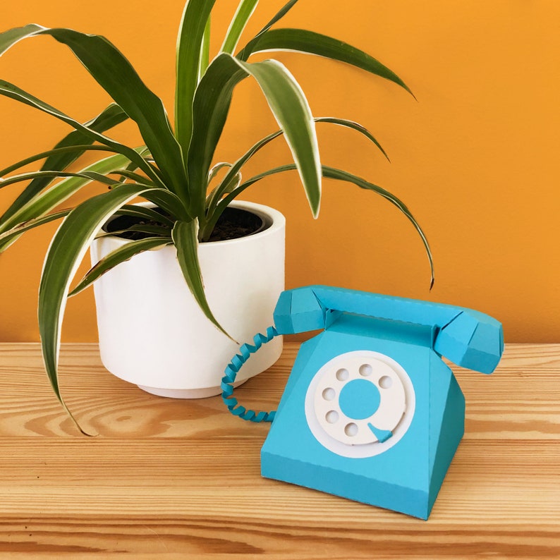 DIY Papercraft Retro Telephone | Instant Download | Printable ...