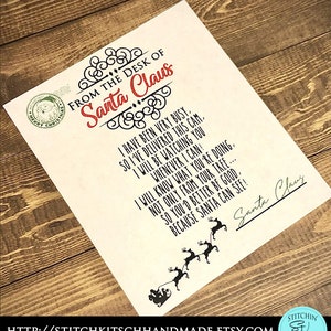 PRINTABLE Santa Cam Letter - DIY Printable Letter From Santa - Letter ...