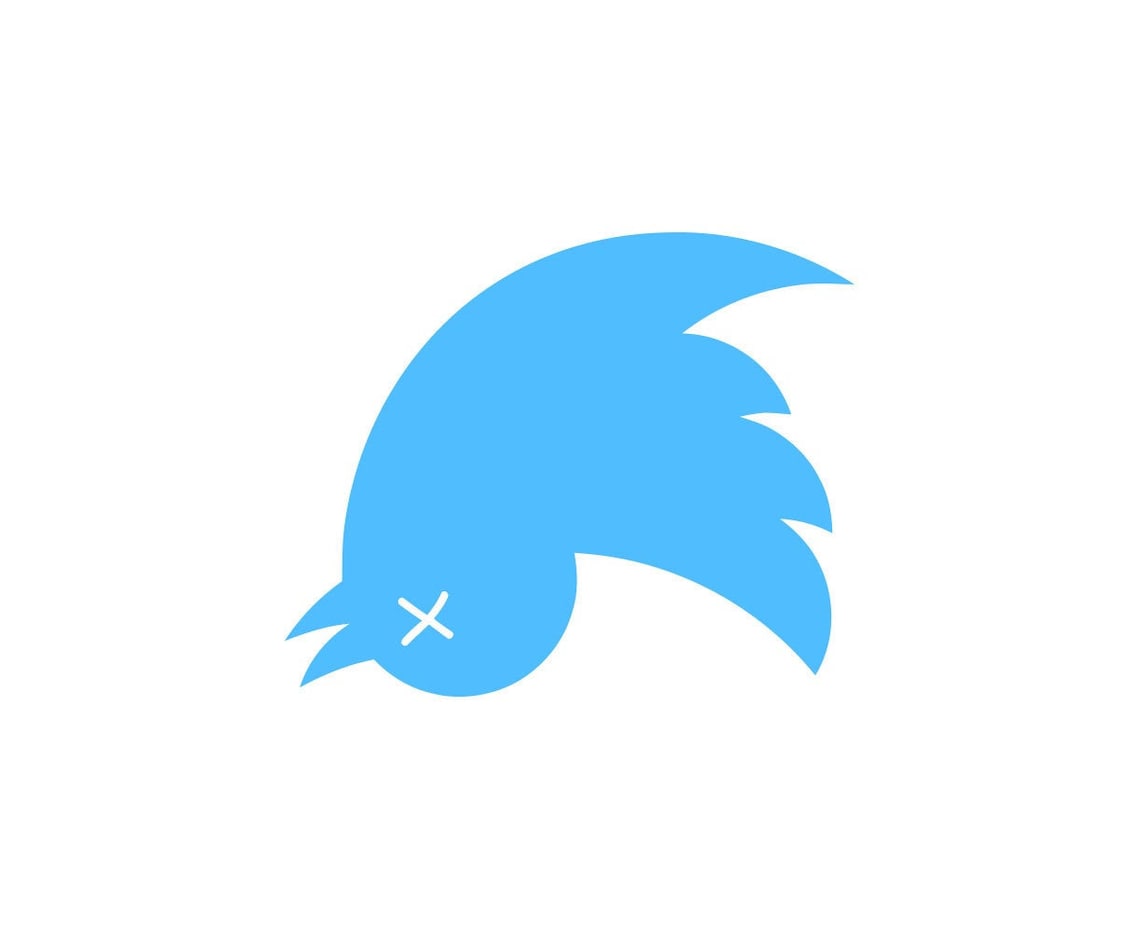 Twitter is Dead Clear Background / Sticker FREE SHIPPING on - Etsy