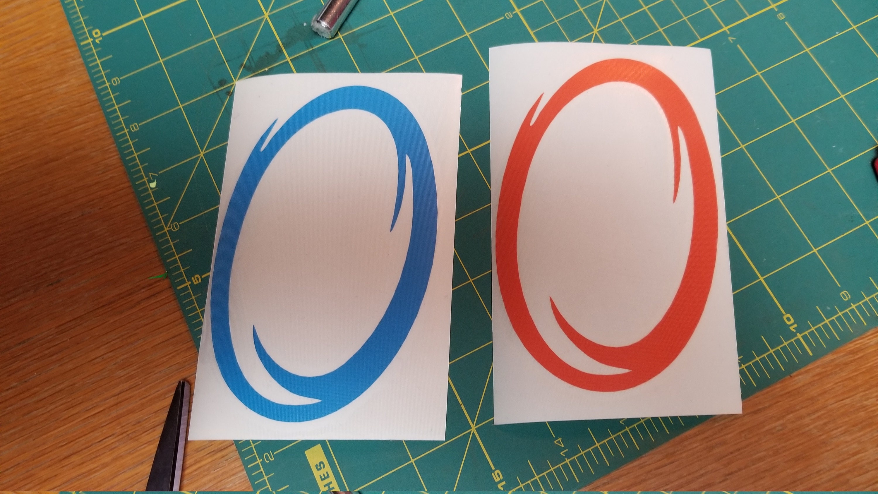 Die Cut Portal Decals - 2 Decal Set - Clear Background / Sticker FREE ...