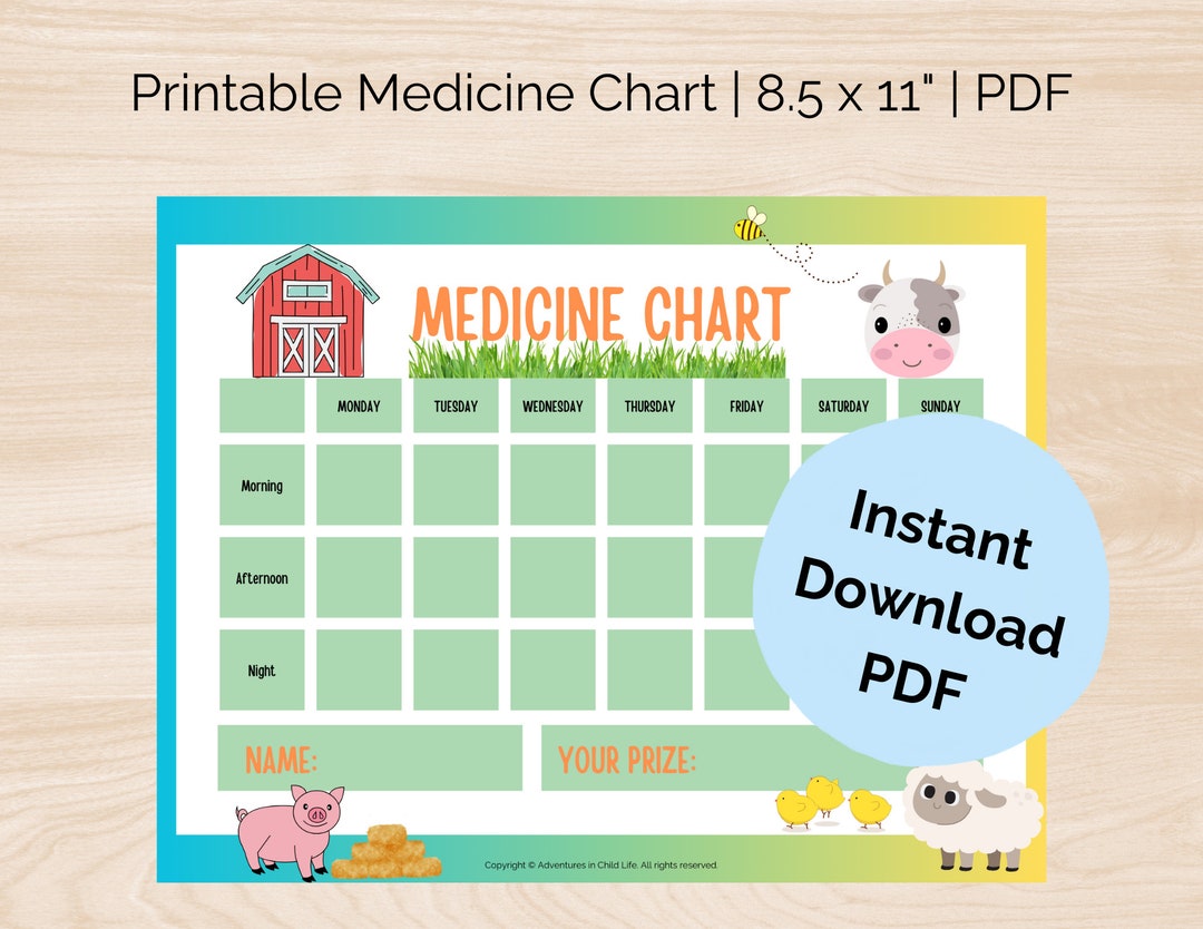 Farm Medicine Chart Instant Download PDF - Etsy