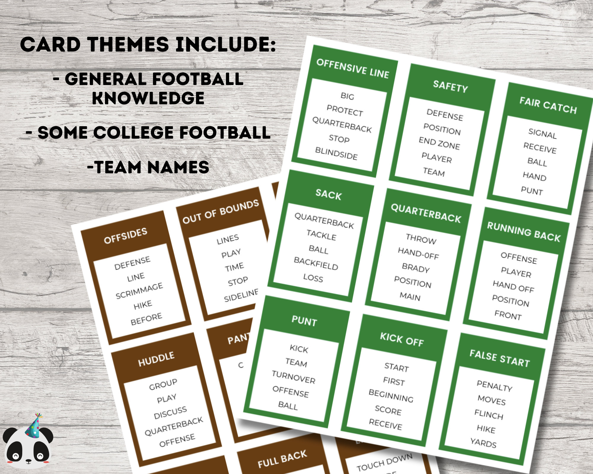Football Taboo | Football Party Game | the Big Game 2024 | Printable ...