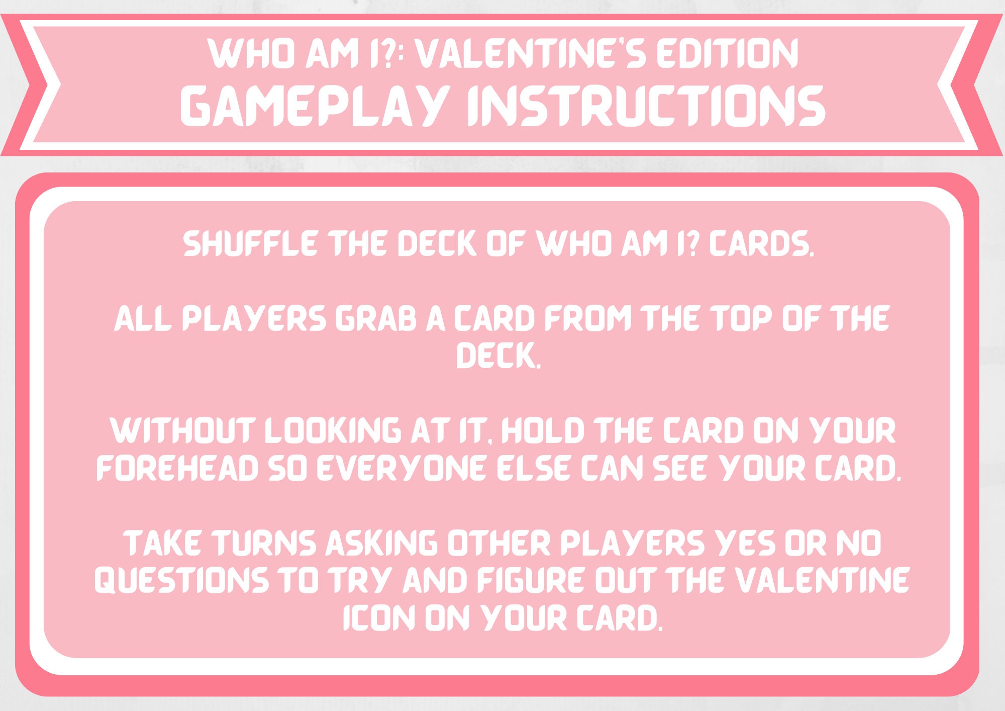 Valentine's Day Guessing Game: Who Am I | Printable Kids Class Party ...