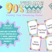 90's Taboo Party Game 72 Cards Download Instant Printable Millennials ...
