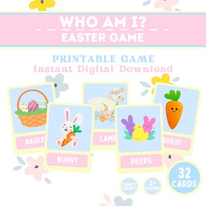 Easter Guessing Game: Who Am I | Printable Easter Kids Game | Family ...