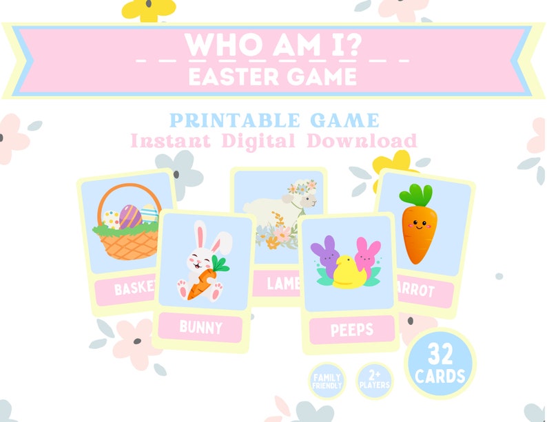 Easter Guessing Game: Who Am I | Printable Easter Kids Game | Family ...