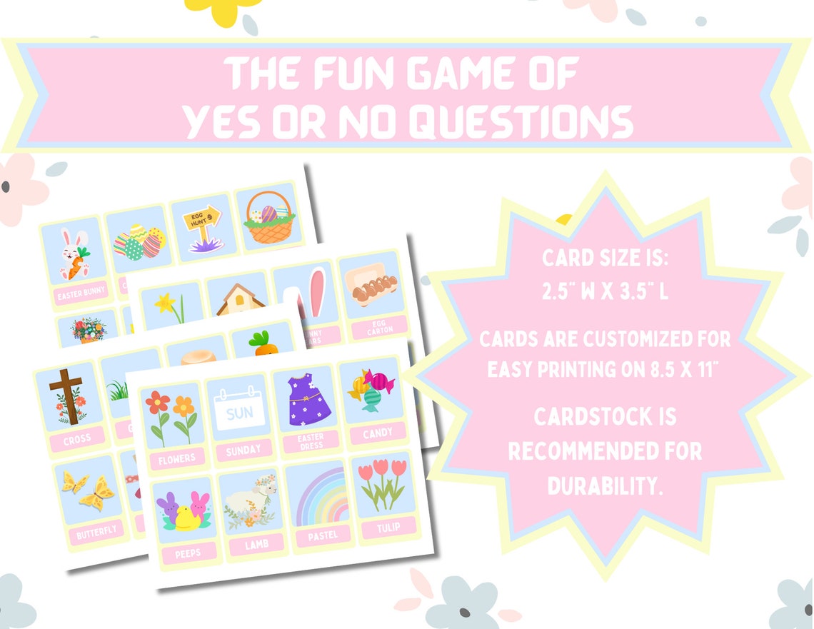 Easter Guessing Game: Who Am I | Printable Easter Kids Game | Family ...