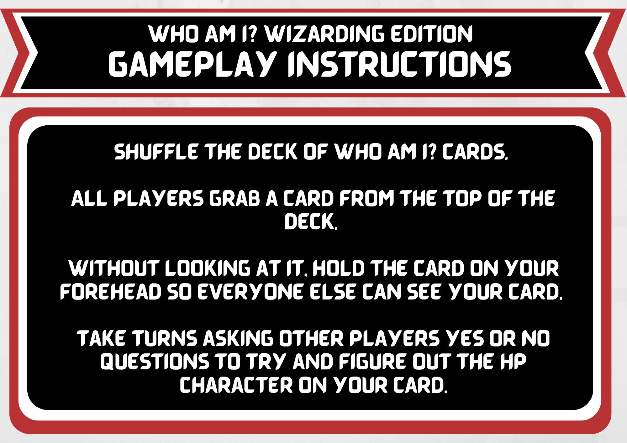 Who Am I? Game | Wizarding Edition | Potterhead Game Printable ...