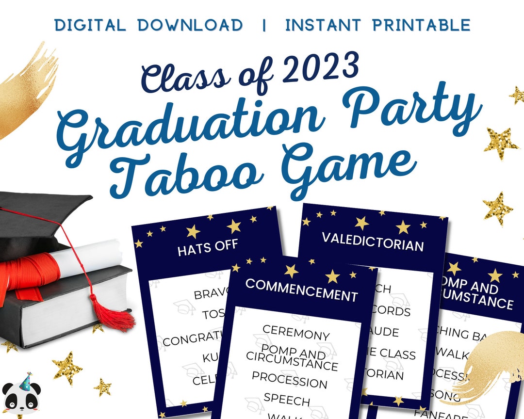 Graduation Taboo | Graduation Party Game Printable | Digital Download ...