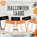 Halloween Taboo Halloween Party Game Digital Download Halloween Party ...