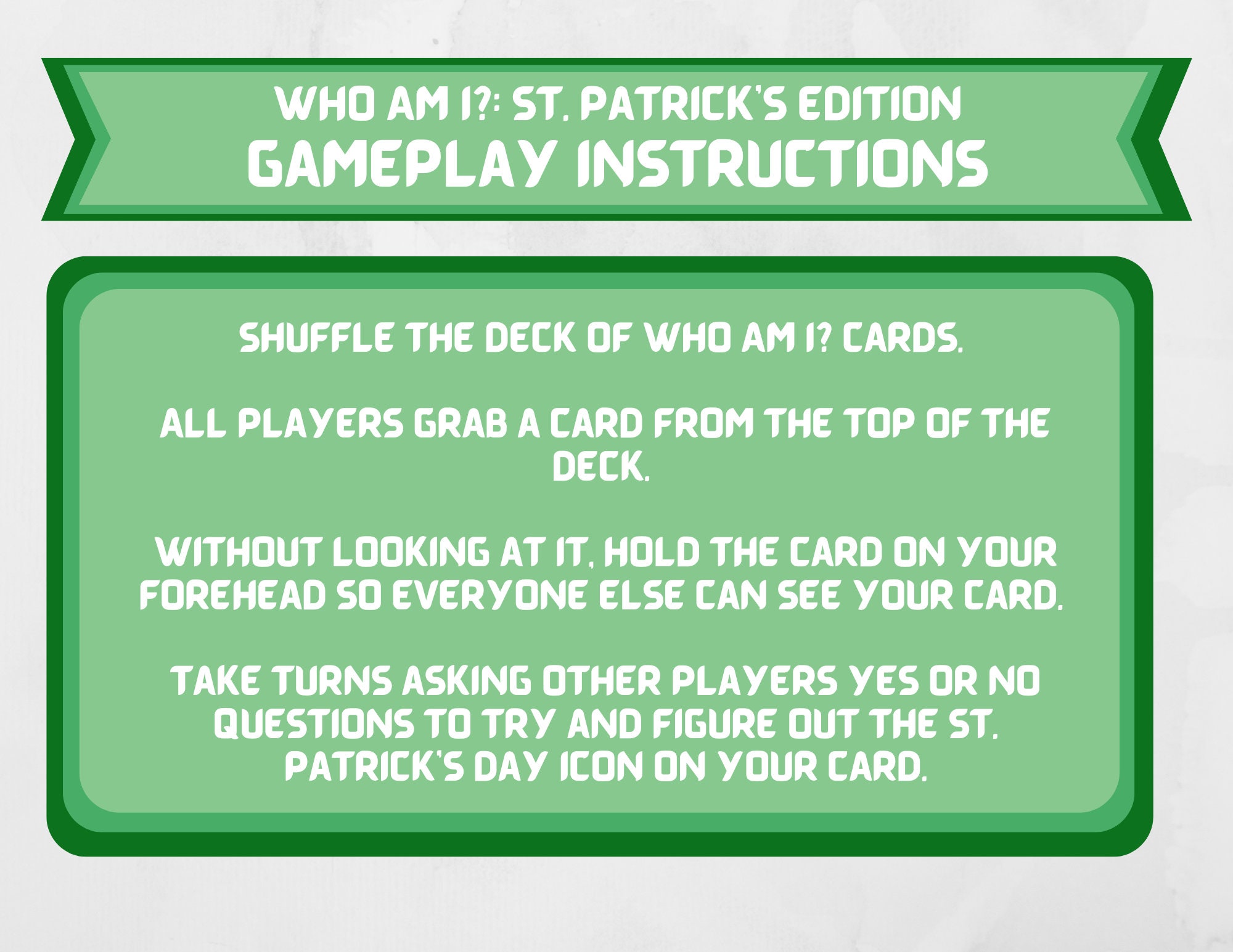 St. Patrick's Day Guessing Game: Who Am I | Printable Kids Game ...