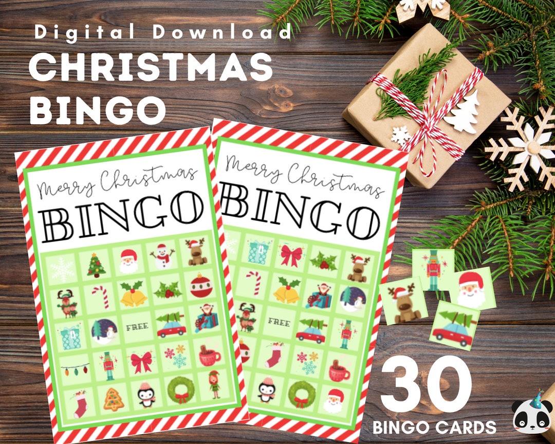 Christmas Bingo | 30 Individual Cards | Christmas Game | Family Game ...