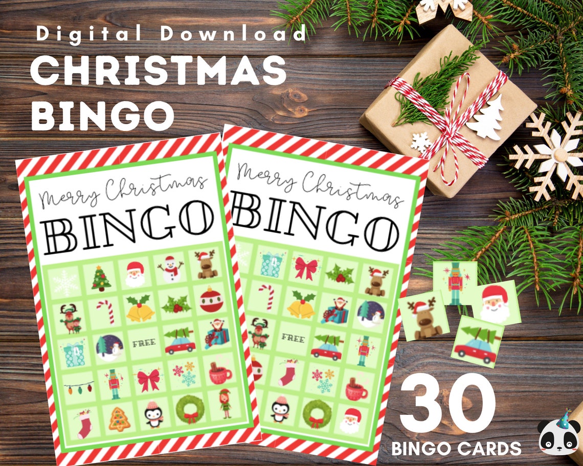 Christmas Bingo | 30 Individual Cards | Christmas Game | Family Game ...