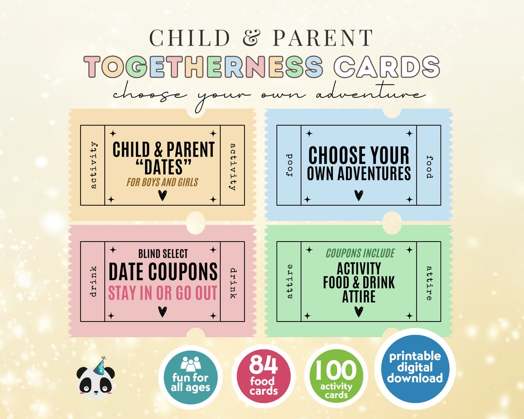A Year+ of Date Cards for Parent & Child | Mommy Daughter Date | Daddy ...