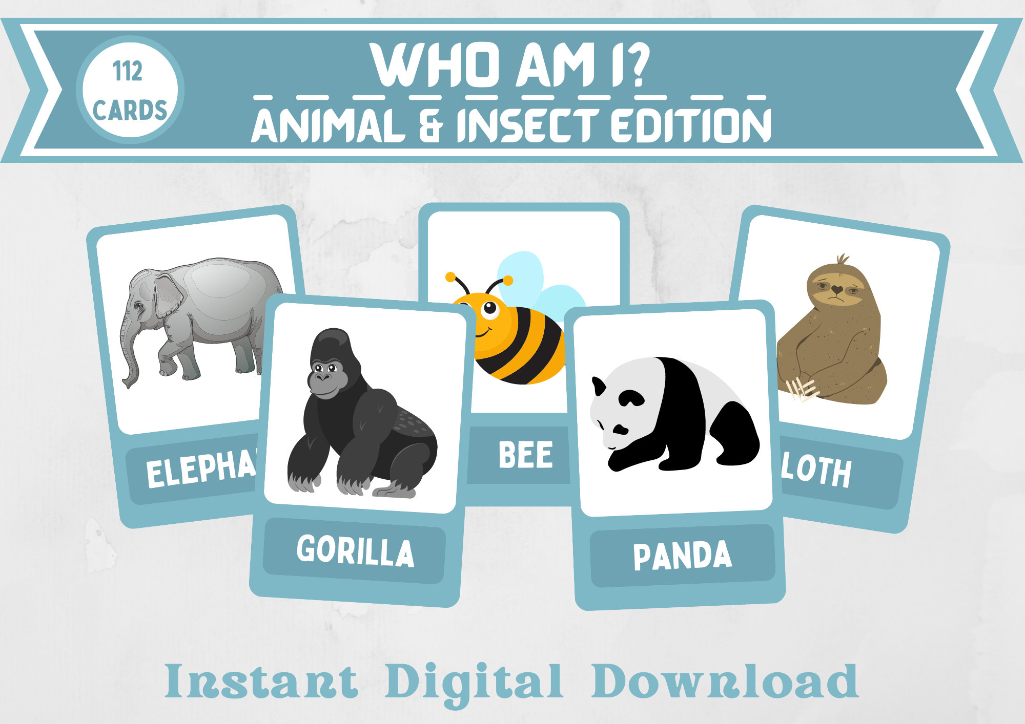 Who Am I? Game | Animals & Insects | Printable Kids Game | Fun Digital ...