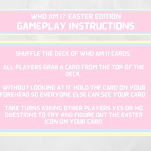 Easter Guessing Game: Who Am I | Printable Easter Kids Game | Family ...