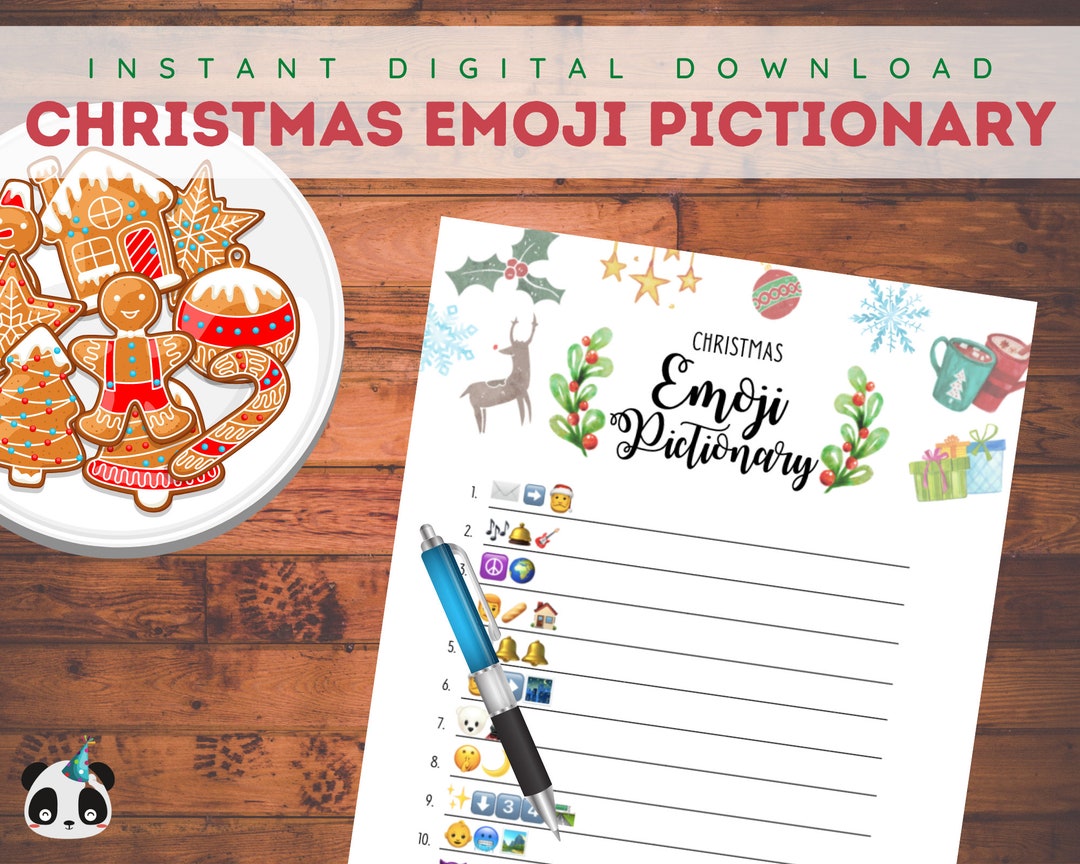 Christmas Emoji Pictionary | Christmas Picture Game | Christmas Party ...