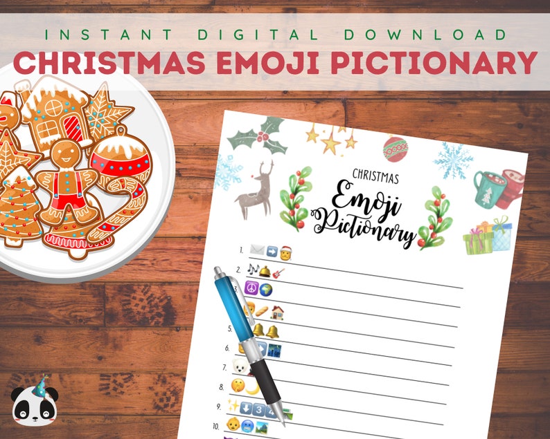 Christmas Emoji Pictionary | Christmas Picture Game | Christmas Party ...